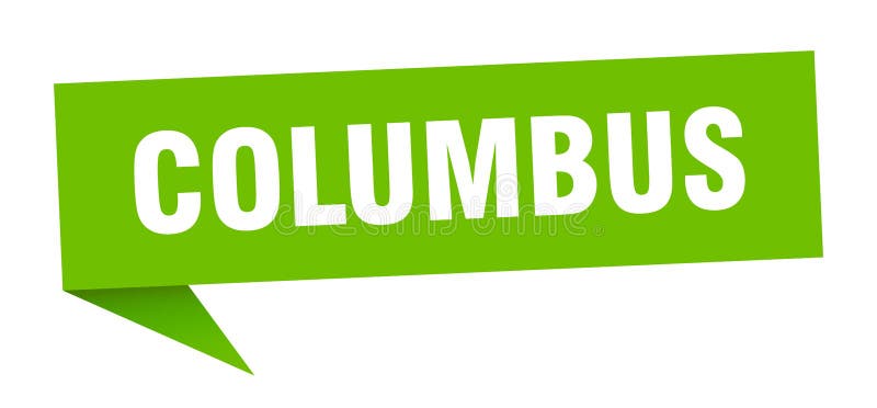 Columbus Sticker. Columbus Signpost Pointer Sign Stock Vector ...