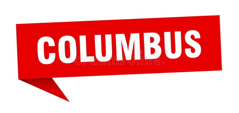 Columbus Sticker. Columbus Signpost Pointer Sign Stock Vector ...