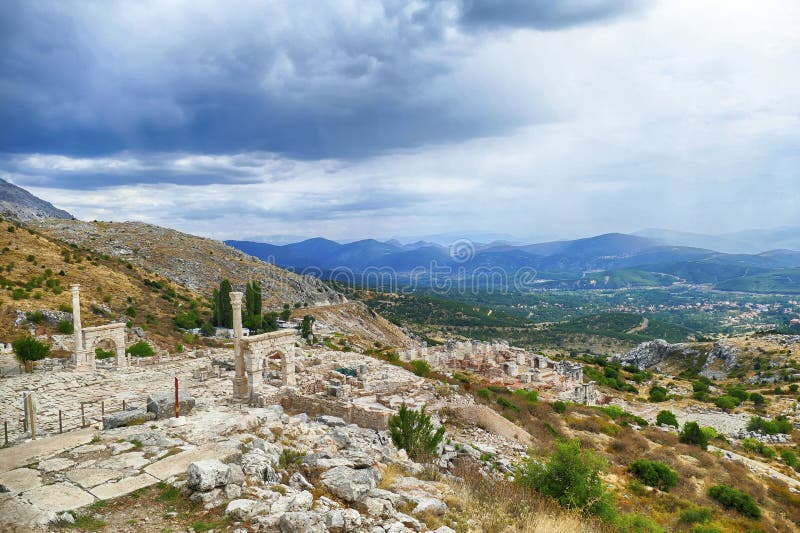 Column and Arches of Ancient Roman Agora Stock Photo - Image of agora ...