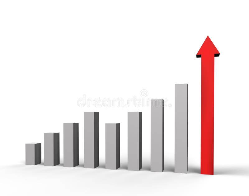 Column with arrow stock illustration. Illustration of graph - 35528794