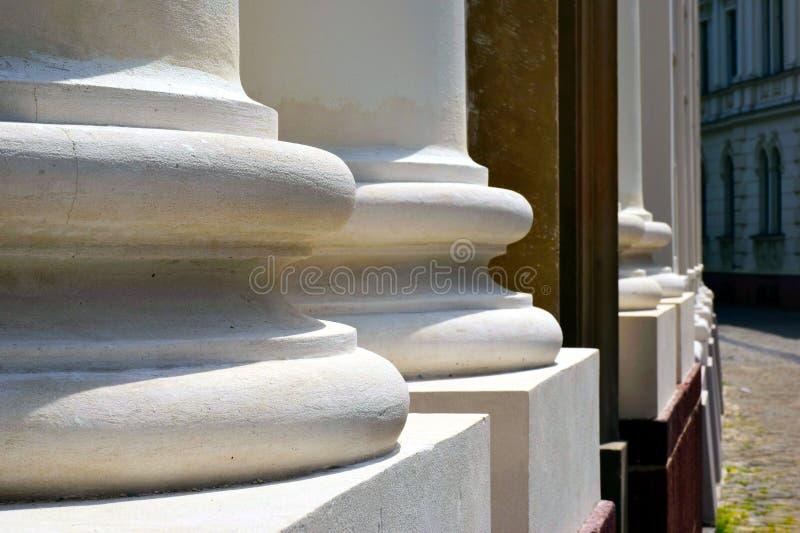 Base of a Greek Stone Column at the Parthenon of Acropolis in Athens ...