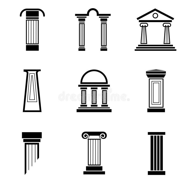 Column Silhouette Stock Illustrations – 9,192 Column Silhouette Stock ...