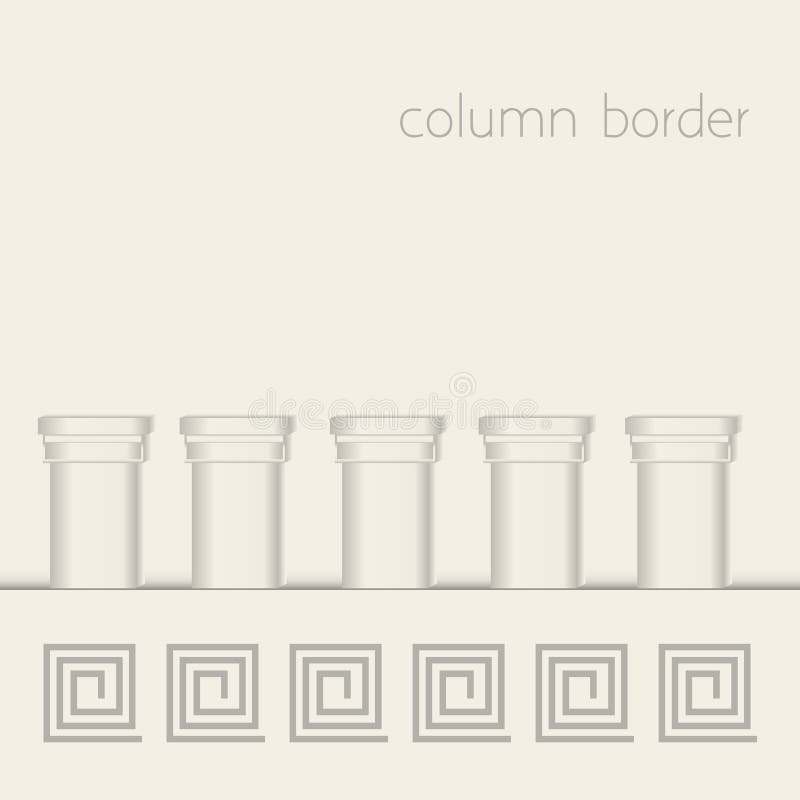 Column border stock vector. Illustration of border, grey - 39729548