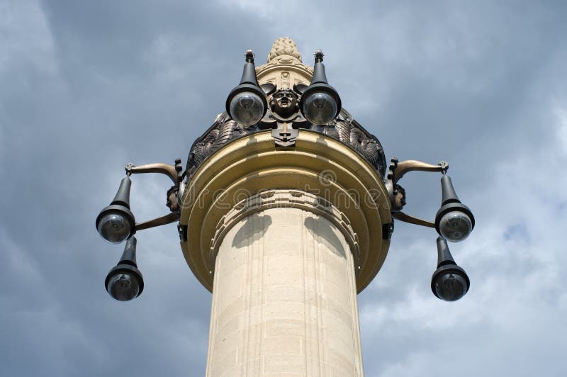 Column Bridge Charlottenburg. Stock Image - Image of lighting, stone ...