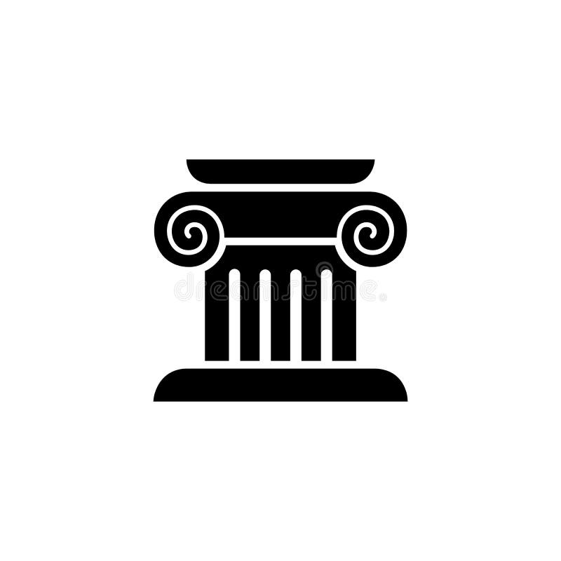 Column Capital Icon Logo Simple Flat Style Illustration Sign Stock ...