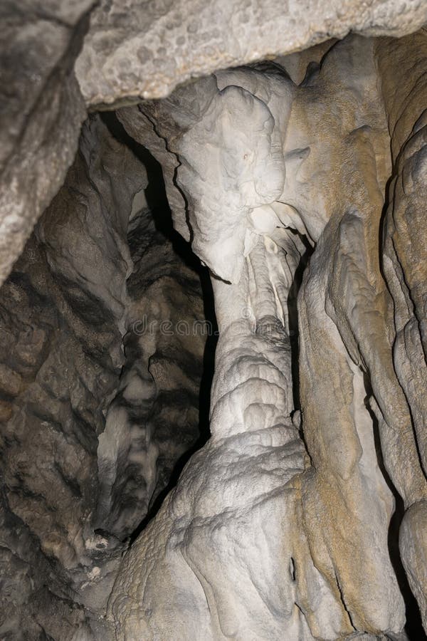 Column in the cave stock photo. Image of column, mountain - 104306932