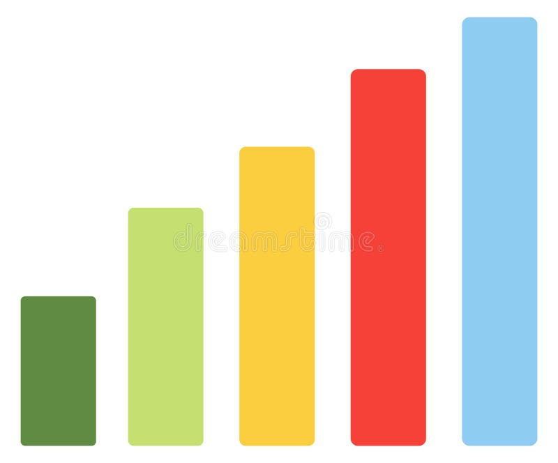 Column Chart Color Icon. Data Infographics Symbol Stock Illustration ...