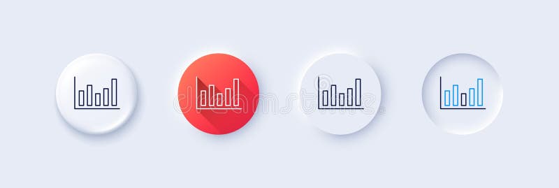 Column Chart Line Icon. Financial Graph. Line Icons. Vector Stock ...