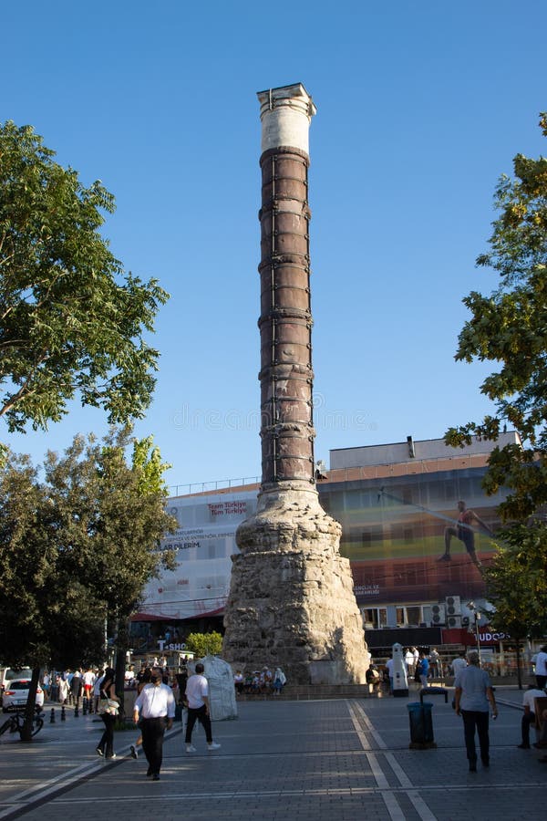 Column of Constantine in Istanbul Editorial Stock Photo - Image of 2021 ...