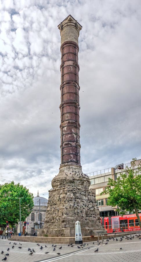 Column of Constantine (Burnt Column), Istanbul Editorial Image - Image ...
