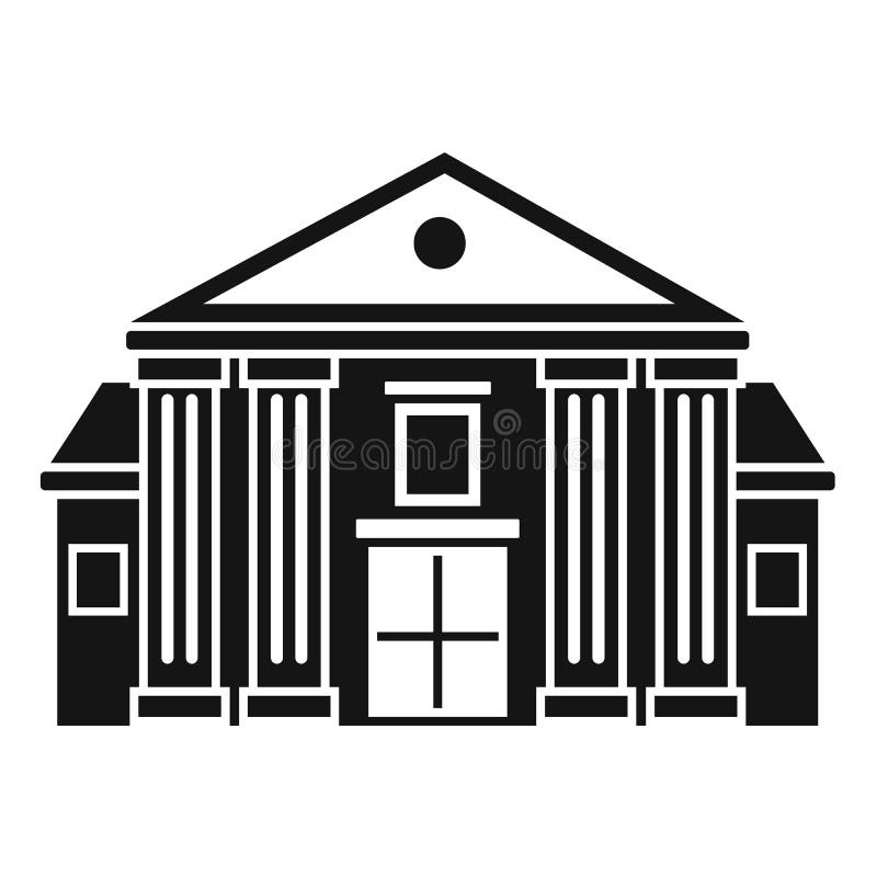 Column Courthouse Icon, Simple Style Stock Vector - Illustration of ...