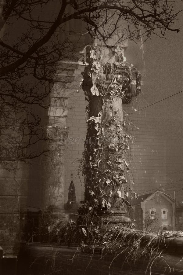 The Column of Decrepitude stock illustration. Illustration of tower ...