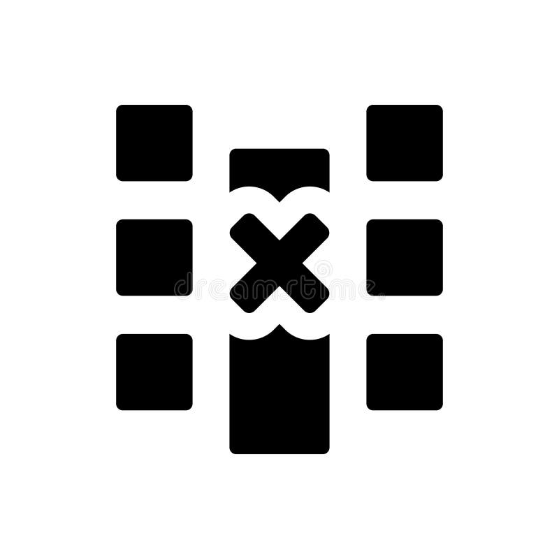 Column delete icon stock vector. Illustration of discard - 223996989