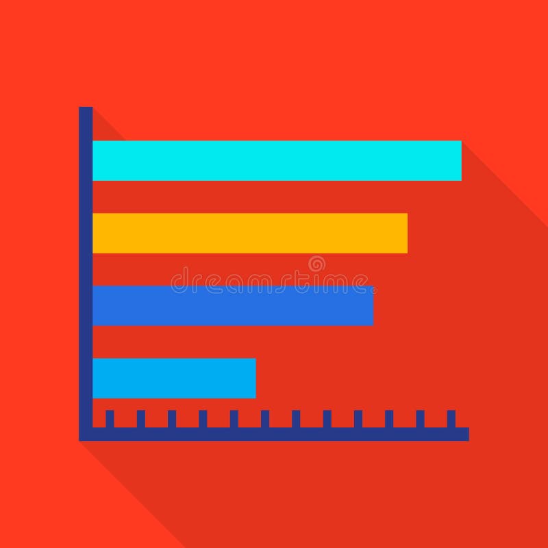 Column Diagram Icon, Flat Style Stock Vector - Illustration of ...