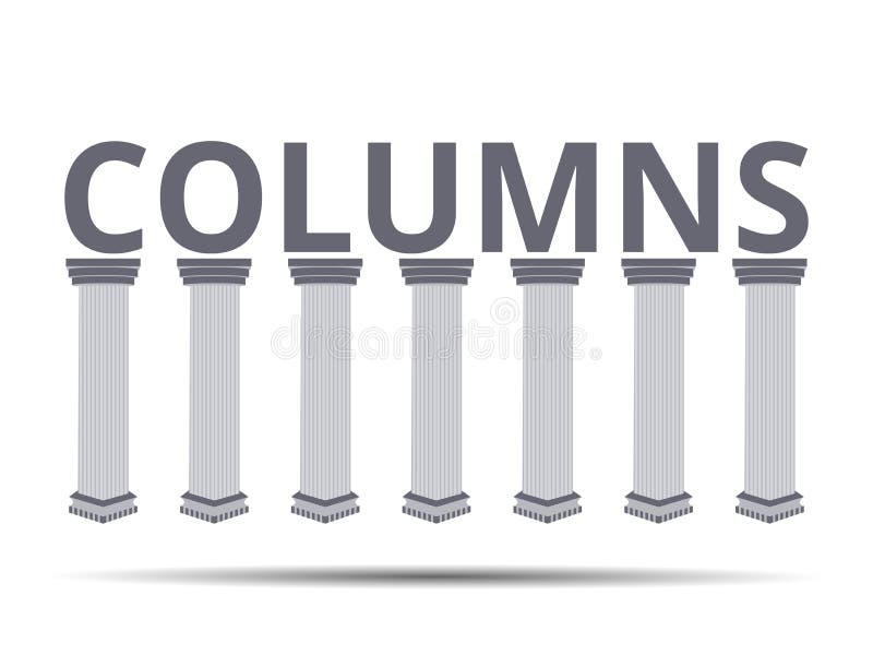 Column. Doric, Roman Style. Set of Columns. Vector Illustration. Stock ...