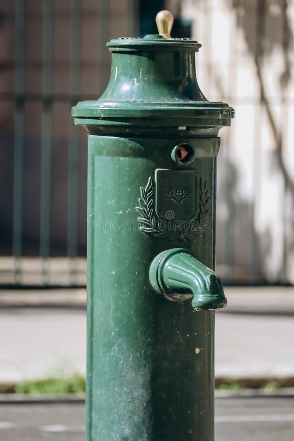 Column with Drinking Water on the Street Editorial Stock Image - Image ...