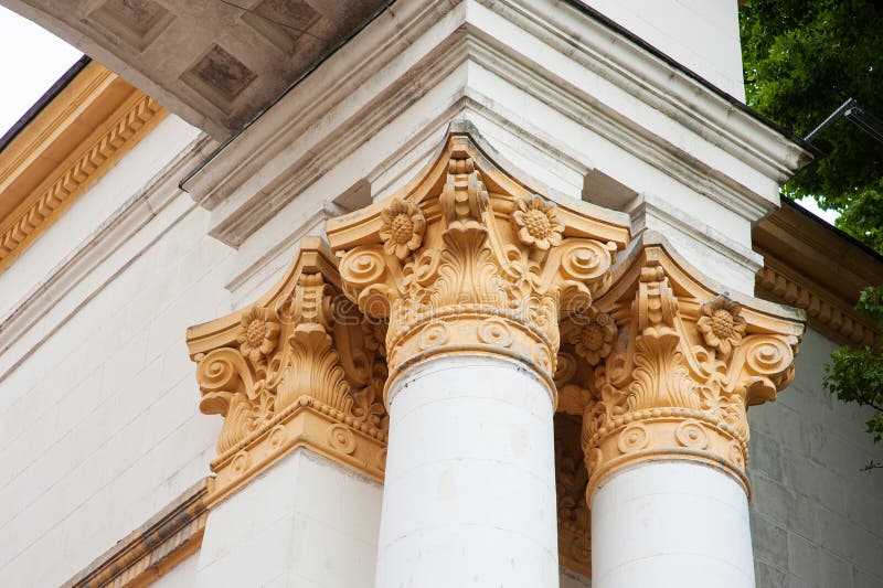 Column Element in the Historic Architectural Building Stock Image ...
