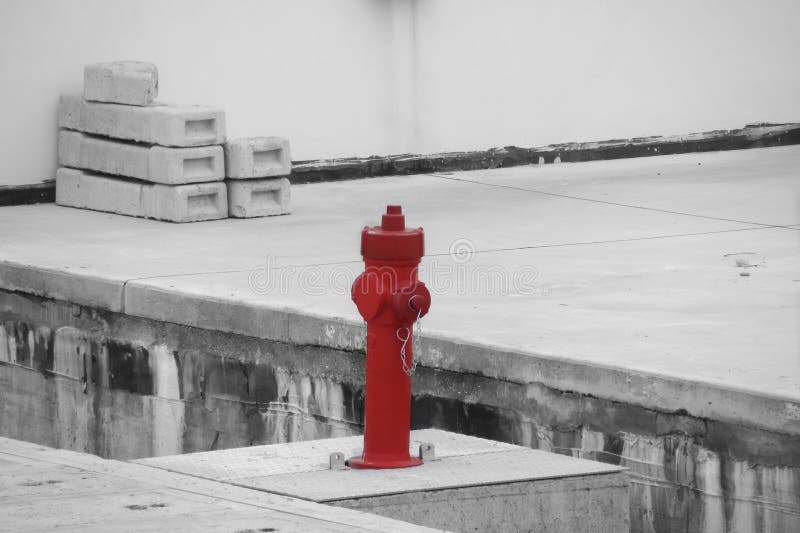 Column Fire Long a Construnction Site, Black and White Effect Stock ...