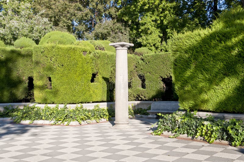 Column and garden. stock photo. Image of public, pruned - 22466772