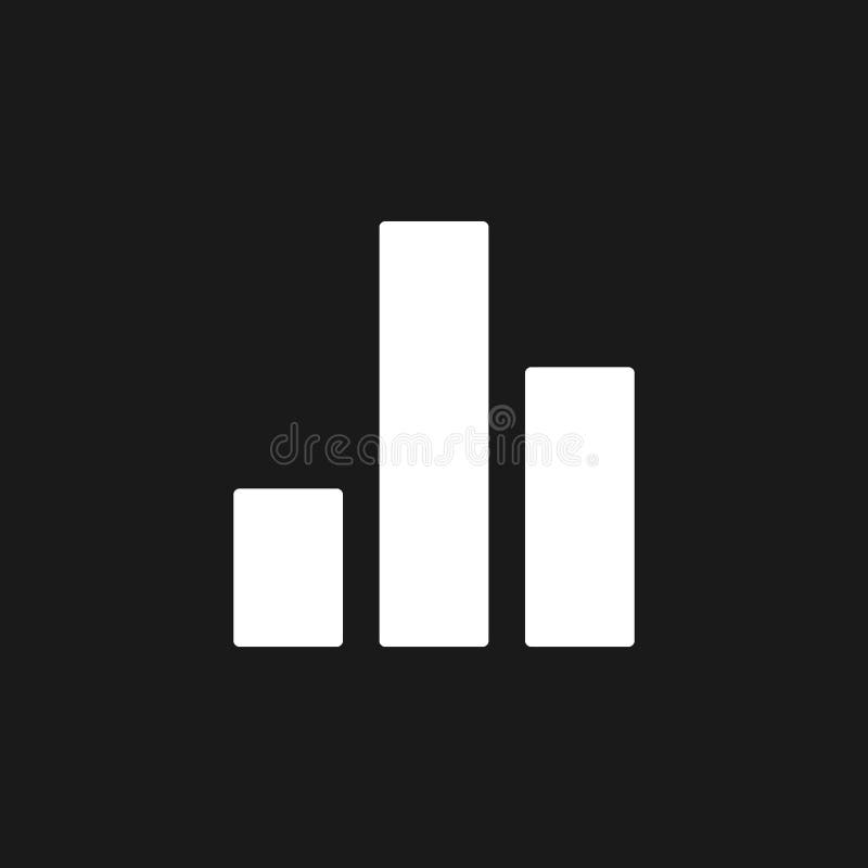 Column Graph Dark Mode Glyph Ui Icon Stock Illustration - Illustration ...
