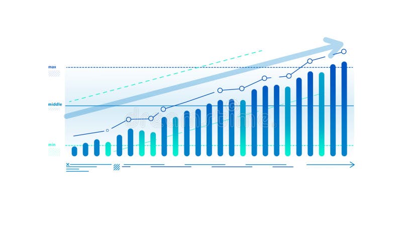 Column Graph of Development on the Alpha Channel. Stock Video - Video ...