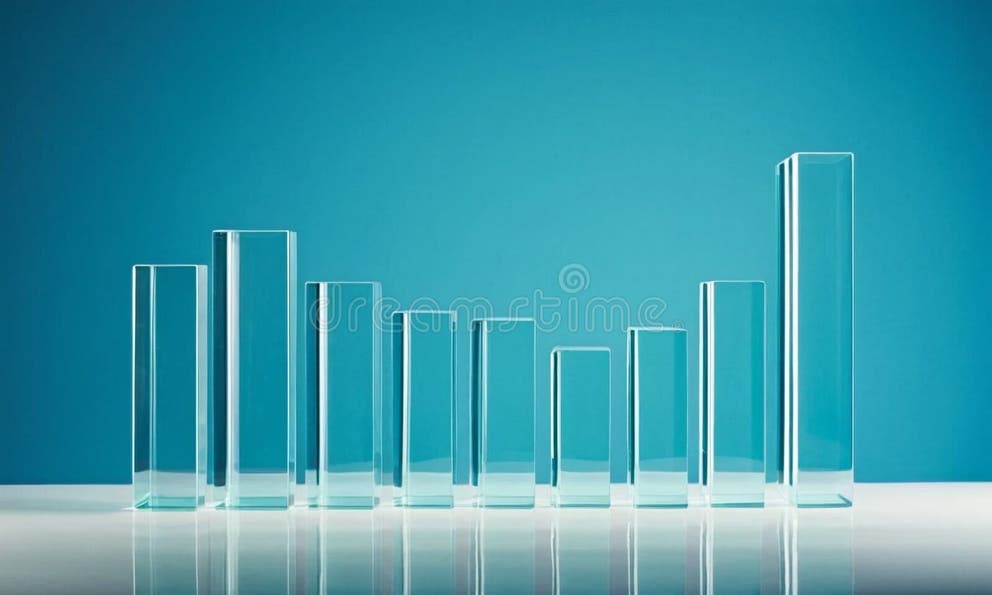 Column Graph, Glass Rectangle Scale. Stock Illustration - Illustration ...
