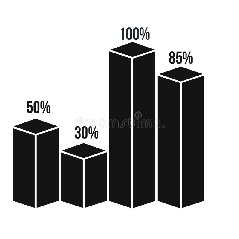 Column Graph Icon, Simple Style Stock Illustration - Illustration of ...