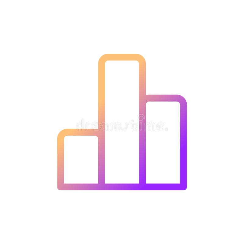 Column Graph Pixel Perfect Gradient Linear Ui Icon Stock Vector - Illustration of statistics ...