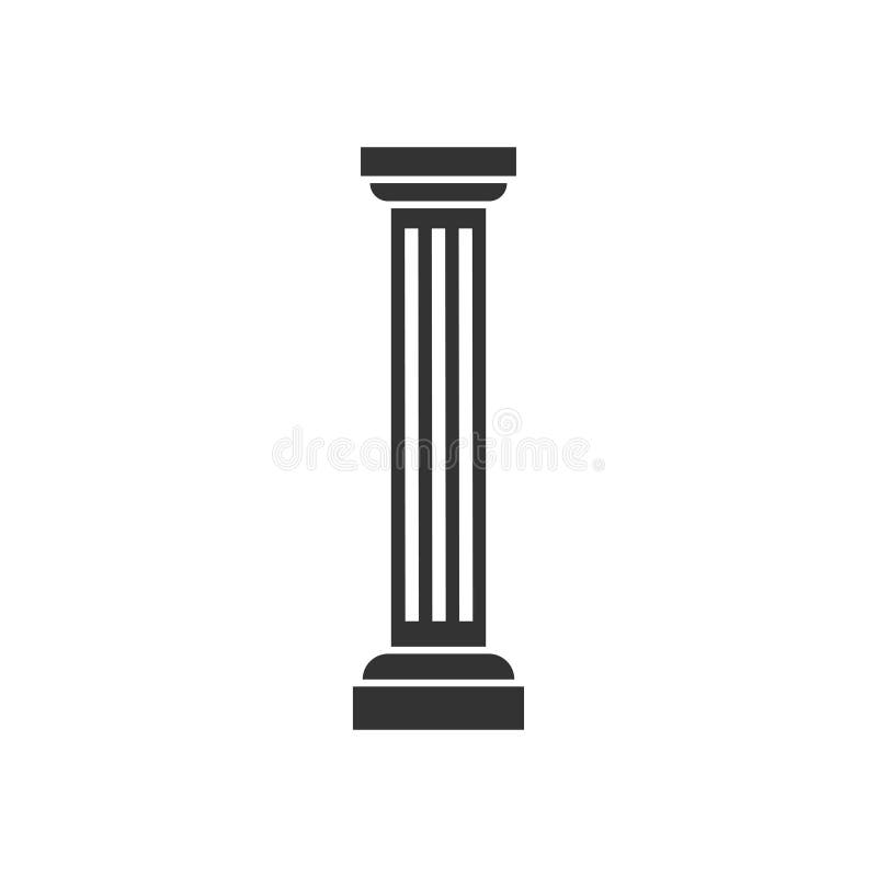 Column Graphic Icon Isolated on White Background Stock Vector ...