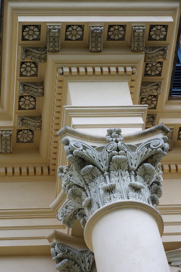 Column head detail stock photo. Image of stone, pattern - 99941004