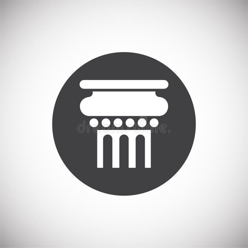 Column Icon on Background for Graphic and Web Design. Simple ...