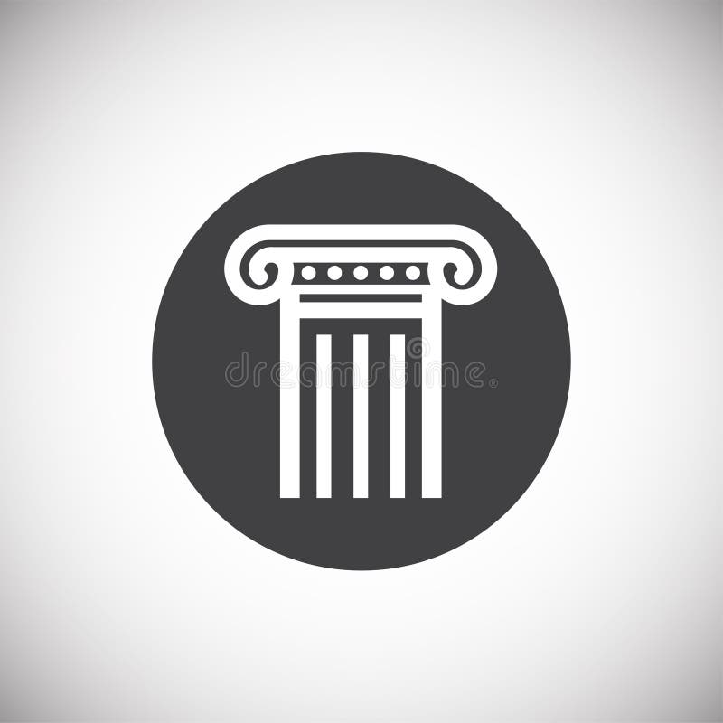 Column Icon on Background for Graphic and Web Design. Simple ...