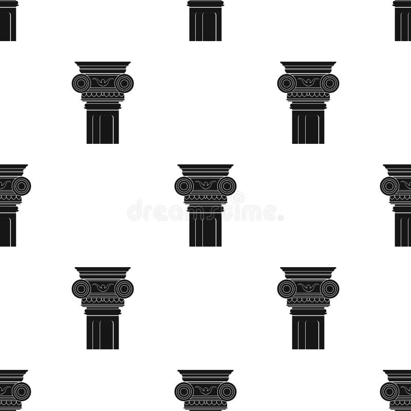 Column Icon in Black Style Isolated on White Background. Architect ...