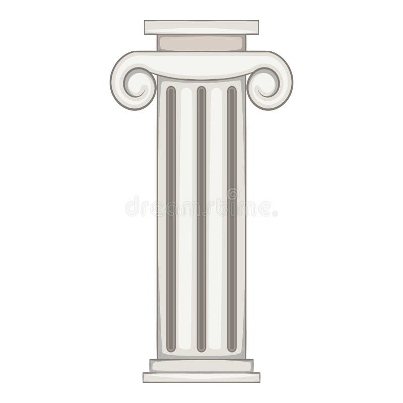 Column icon, cartoon style stock illustration. Illustration of ...