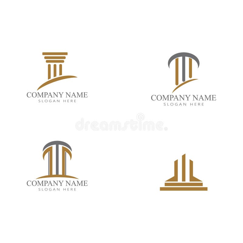 Column Icon Logo Template Vector Stock Vector - Illustration of ancient ...