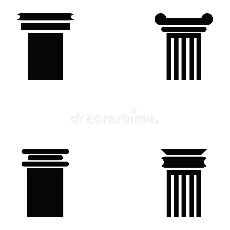 The column icon set stock vector. Illustration of columns - 132518826