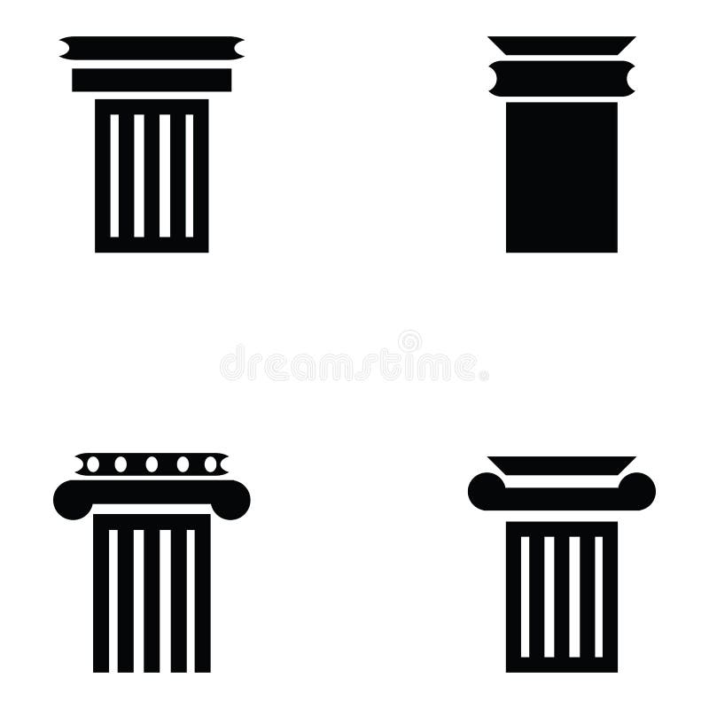 The column icon set stock vector. Illustration of isolated - 132518831