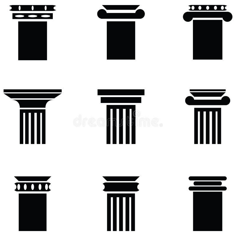 The column icon set stock vector. Illustration of graphic - 132518838