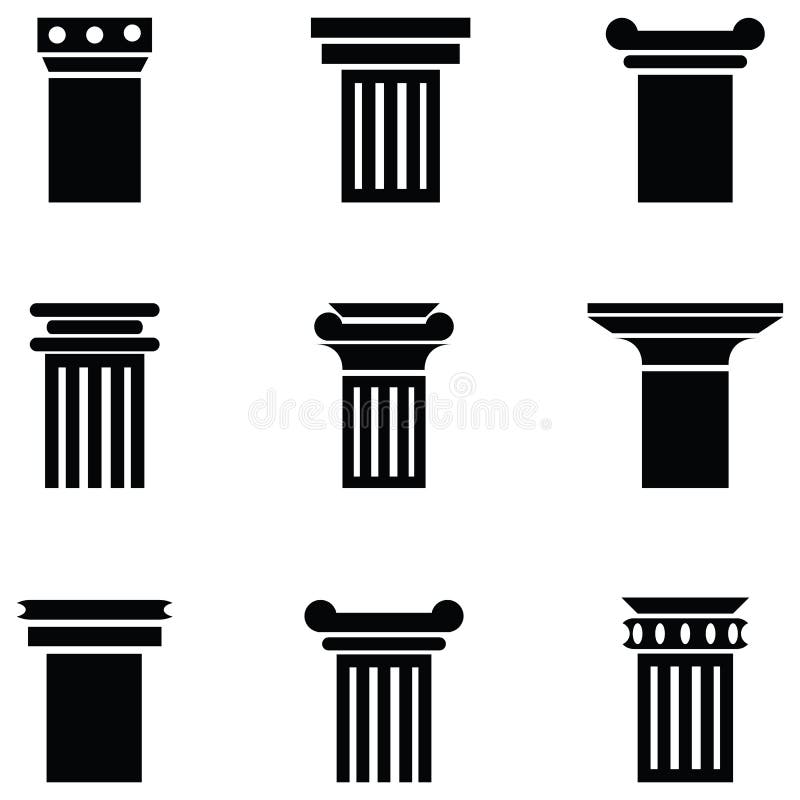 The column icon set stock vector. Illustration of element - 132518843