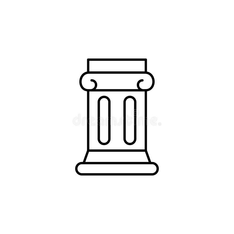 Column Icon in Different Shapes. Simple Thin Line, Outline Vector of ...