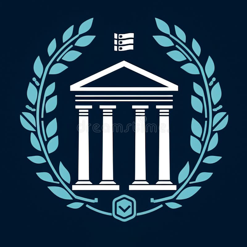 Column Icon University or Bank Building, Generative AI. Stock ...