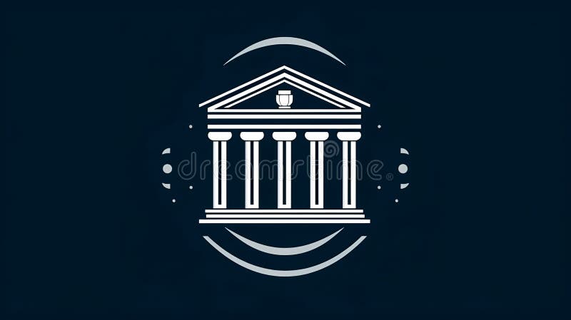 Column Icon University or Bank Building, Generative AI. Stock ...