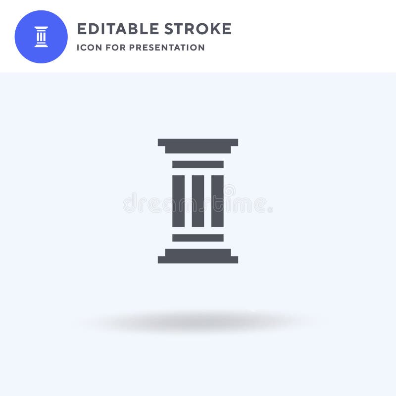 Column icon vector, filled stock vector. Illustration of style - 343820343