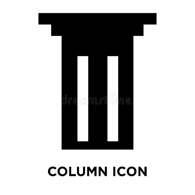 Columns Icon Vector Isolated On White Background, Logo Concept O Stock ...