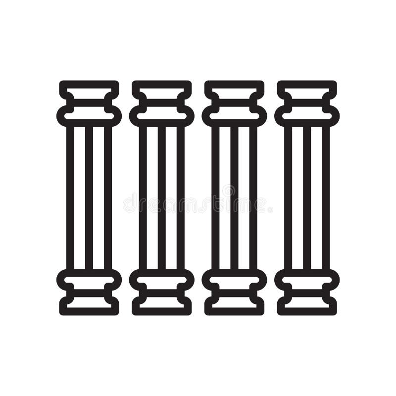 Columns Icon Vector Isolated on White Background, Columns Sign Stock ...