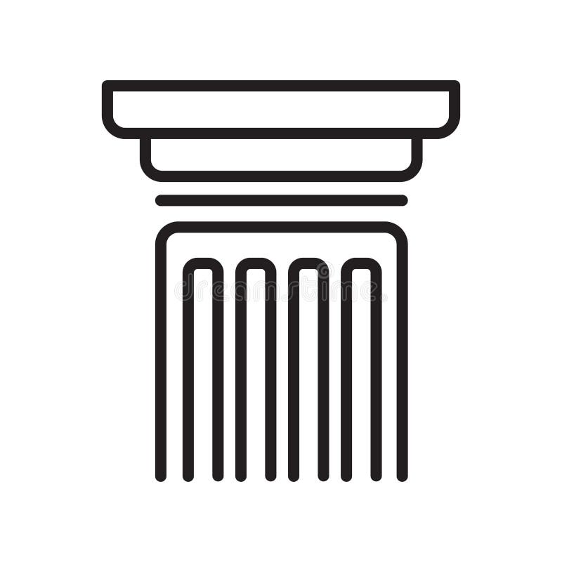 Columns Icon Vector Isolated on White Background, Columns Sign Stock ...