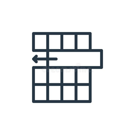 Column Icon Vector from Spreadsheet Concept. Thin Line Illustration of ...