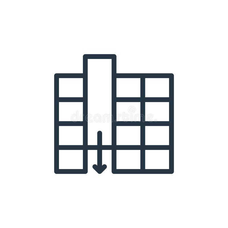 Column Icon Vector from Spreadsheet Concept. Thin Line Illustration of ...