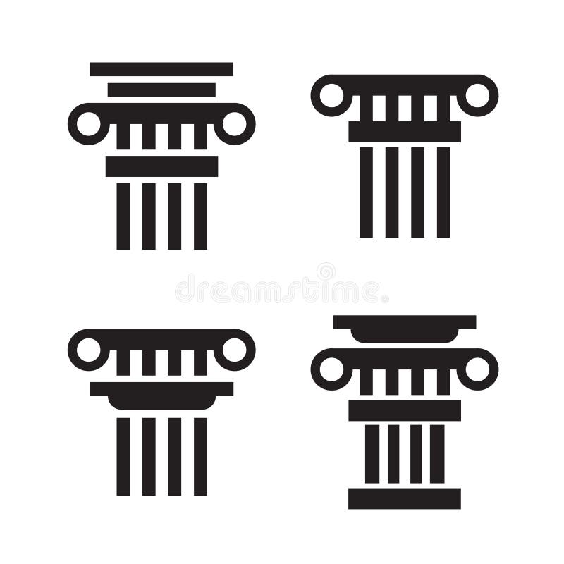 Column icons set stock illustration. Illustration of outline - 77484961