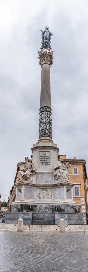 Column of the Immaculate Conception Stock Photo - Image of italy ...